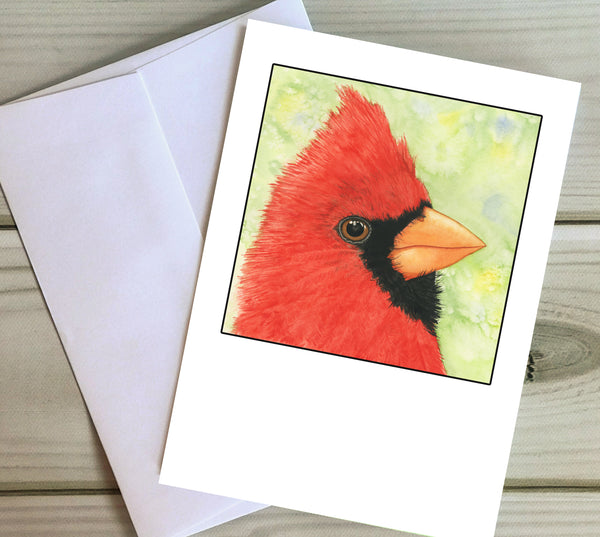 The Visitor Cardinal Blank Card – Firefly Sky Design