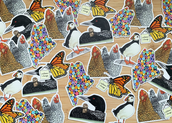 Monarch Butterfly "Embrace Change" Die Cut Vinyl Sticker – Firefly Sky ...